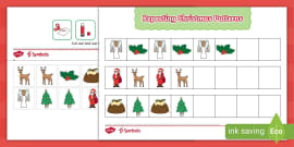 Numberblocks: Christmas Repeating Patterns Worksheet
