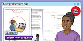Grade 9 English Home Language Reading and Viewing Comprehension Test (CAPS