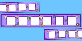 👉 Polka Dot Themed Horizontal Visual Timetable Display Banner