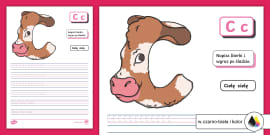 Alfabet | Karty pracy z literkami alfabetu | Nauka pisania