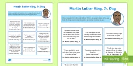 KS1 Martin Luther King Reading Comprehension Board Game Pack
