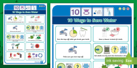 How to Save Water Information and Activity Sheets - Twinkl