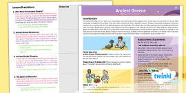 FREE! - Ancient Greece Planning Overview (teacher made)