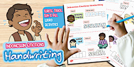 Indonesian English Feelings and Emotions Display Posters