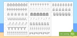 Spring Flower Colouring Paper Chain (teacher made) - Twinkl