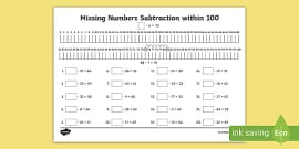 Subtraction Within 30 Worksheet (teacher made) - Twinkl