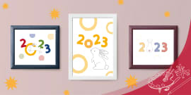Year of the Rabbit 2023 Poster | Twinkl Art Gallery - Twinkl