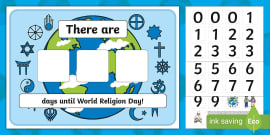 World Religion Display Banner to brighten up your classroom.