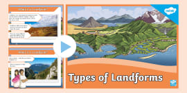 Landforms Flash Cards (teacher made) - Twinkl