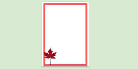 FREE! - Simple Blank Maple Leaf Page Border | Page Borders | Twinkl