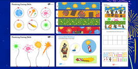 Firework Themed Paper Chains (teacher made)