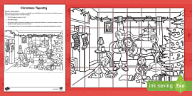 Collaborative Colouring Pages | Father Christmas' Workshop