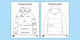 Editable All About Me Hoodie Activity Sheet - Twinkl