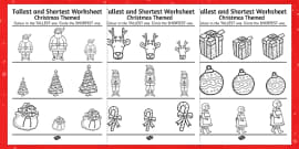 Tallest Object - Activity on Tall and Short for Preschoolers