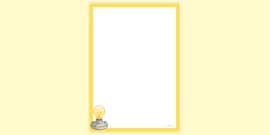 FREE! - Light Bulbs Page Borders (Teacher-Made) - Twinkl