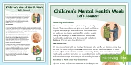 FREE! - Interactive Children's Mental Health Week Activity Calendar