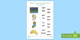 Phase 3 ear Words Minibeasts Scene Magnifying Glass Worksheet / Worksheet