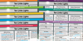 Ten Little Lights Word Mat (teacher made)
