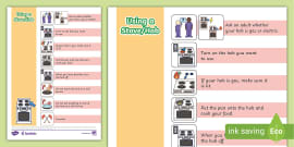 Twinkl Symbols: Using a Microwave Safely Visual Schedule
