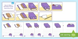 How to Wrap a Christmas Gift Sequencing Worksheet