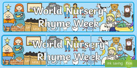 Nursery Rhyme Display Banner (teacher made) - Twinkl