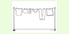 Doodle Draft Washing Line Worksheet / Worksheet - Twinkl