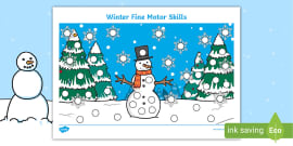 Winter Pencil Control Activity (teacher made) - Twinkl