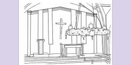 FREE! - Church Altar Colouring Sheet | Colouring Sheets