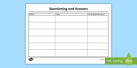 Posing Questions Worksheet / Worksheet (teacher made)