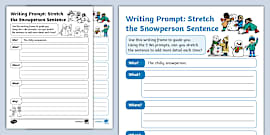 Winter Scene Writing Prompt: Stretch the Sentence