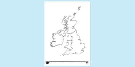 FREE! - UK Map Colouring Sheet - Primary Resources - Twinkl