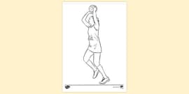 FREE! - Netball Colouring Sheet | KS1 Resources | Twinkl