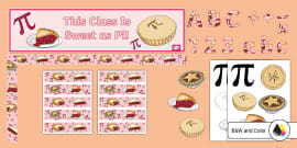 Sweet as Pi Bulletin Board Cutouts (teacher made) - Twinkl