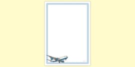 FREE! - Plane Page Border (teacher made) - Twinkl