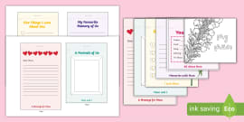 Mother's Day and Special Person Read All About Her Posters