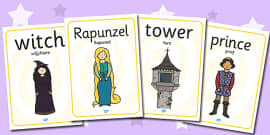Rapunzel Vocabulary Poster (teacher made) - Twinkl
