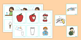 10 Step Sequencing Cards Making a Cake - sequencing, cards, cake