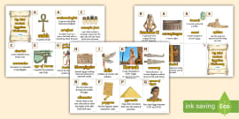 The Ancient Egyptians Pharaohs Information Print Out