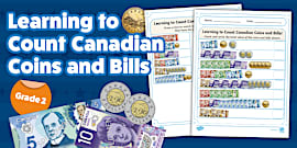 Counting Canadian Coins Activity Sheet