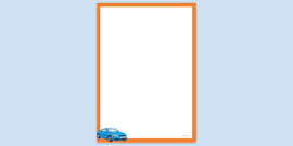 FREE! - Nice Car Page Border | Page Borders | Primary | Twinkl