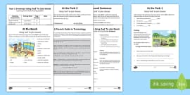 Using Because Activity Sheet (teacher made) - Twinkl