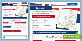 KS2 Map of Iceland - Geography (teacher made) - Twinkl