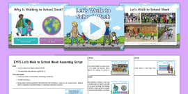 Let's all Walk to School Page Borders (teacher made)