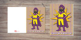 Superhero Father's Day Craft - Father's Day Card - Twinkl