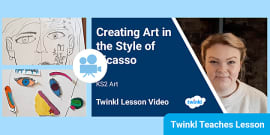 Picasso Self-Portrait Cut and Stick Activity (teacher made)