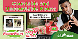 ESL Countable and Uncountable Nouns PPT Lesson [Teens, A2]