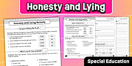 Honesty Scenarios Worksheet - Twinkl
