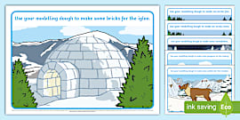 Arctic Animals Modelling Dough Mats