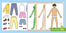 He, She, And It Pronoun Dress Up Description Game - learning support