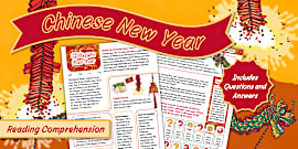 Chinese New Year: Making Inferences Worksheet / Worksheet